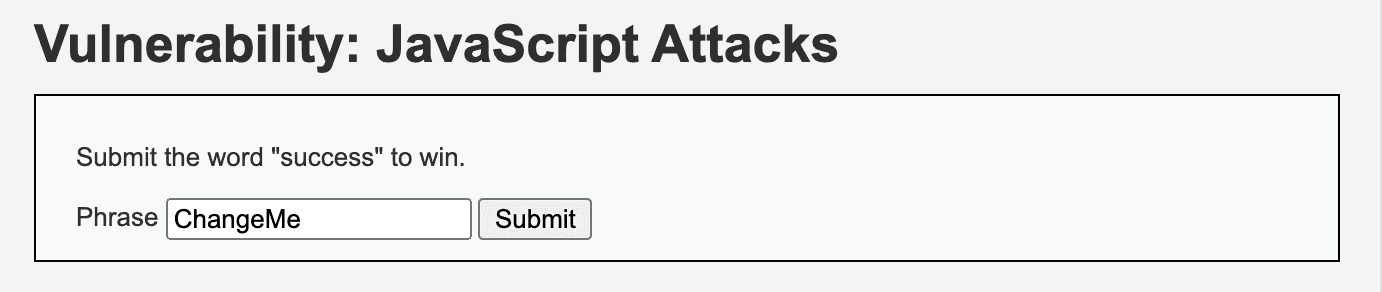 DVWA Javascript Attacks | AOFIEE.DEV