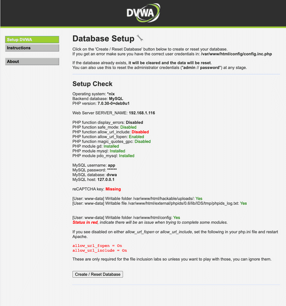 Damn Vulnerable Web Application | AOFIEE.DEV