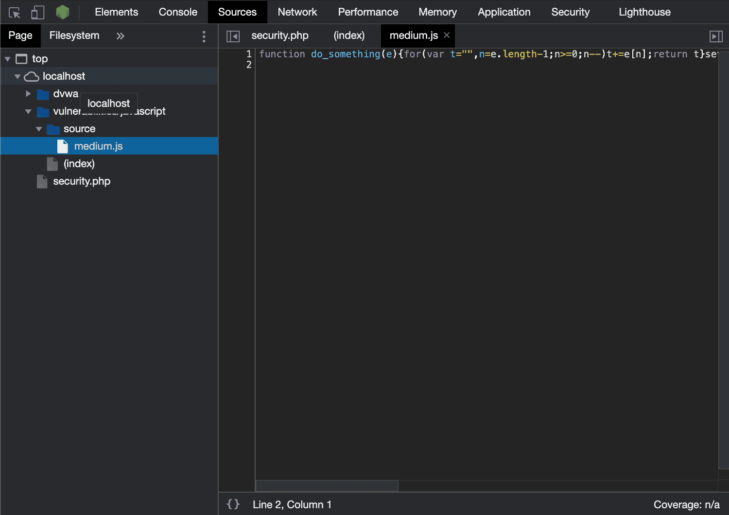 DVWA Javascript Attacks | AOFIEE.DEV