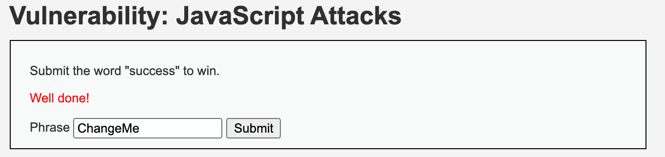 DVWA Javascript Attacks | AOFIEE.DEV