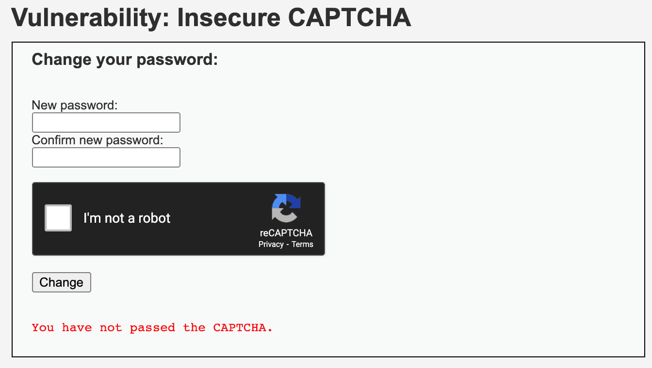 Insecure CAPTCHA | AOFIEE.DEV