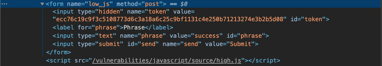 DVWA Javascript Attacks | AOFIEE.DEV